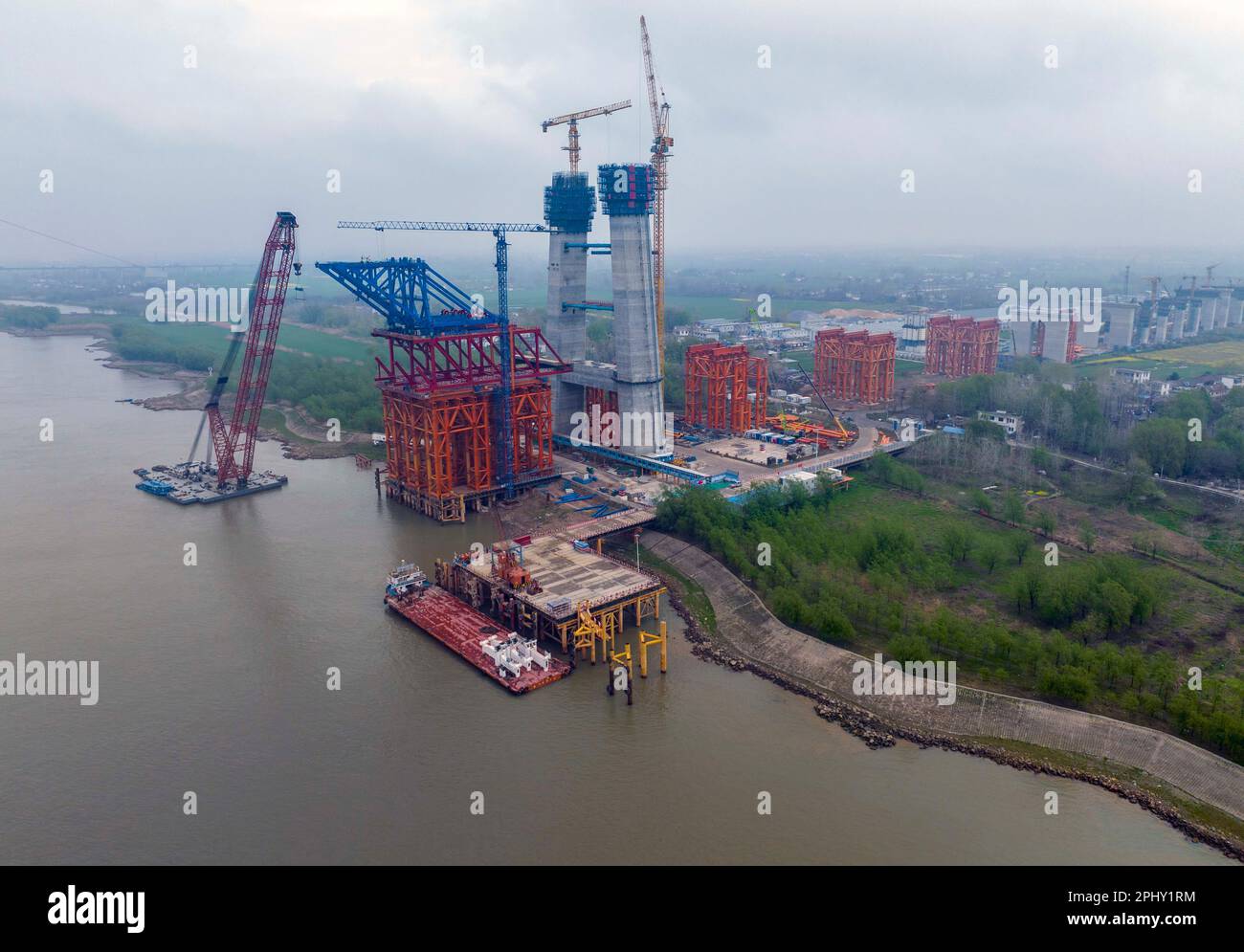 MAANSHAN, CHINA - MARCH 30, 2023 - Aerial photo taken on March 30, 2023 ...