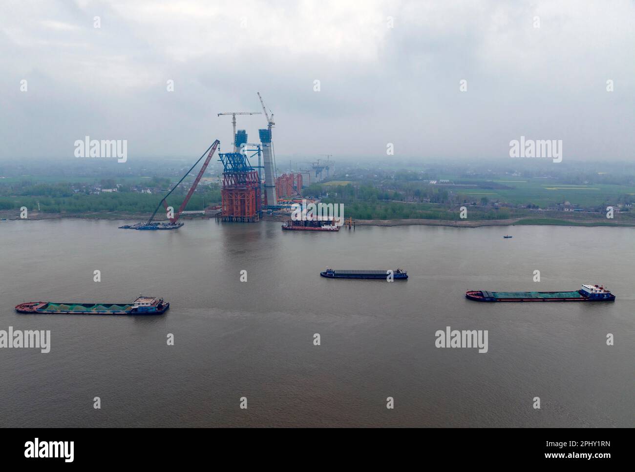 MAANSHAN, CHINA - MARCH 30, 2023 - Aerial photo taken on March 30, 2023 ...