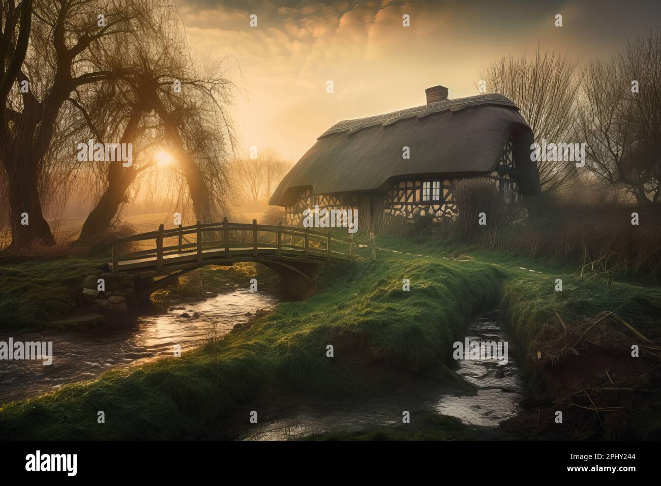 Old illustration of a bridge hi-res stock photography and images - Alamy