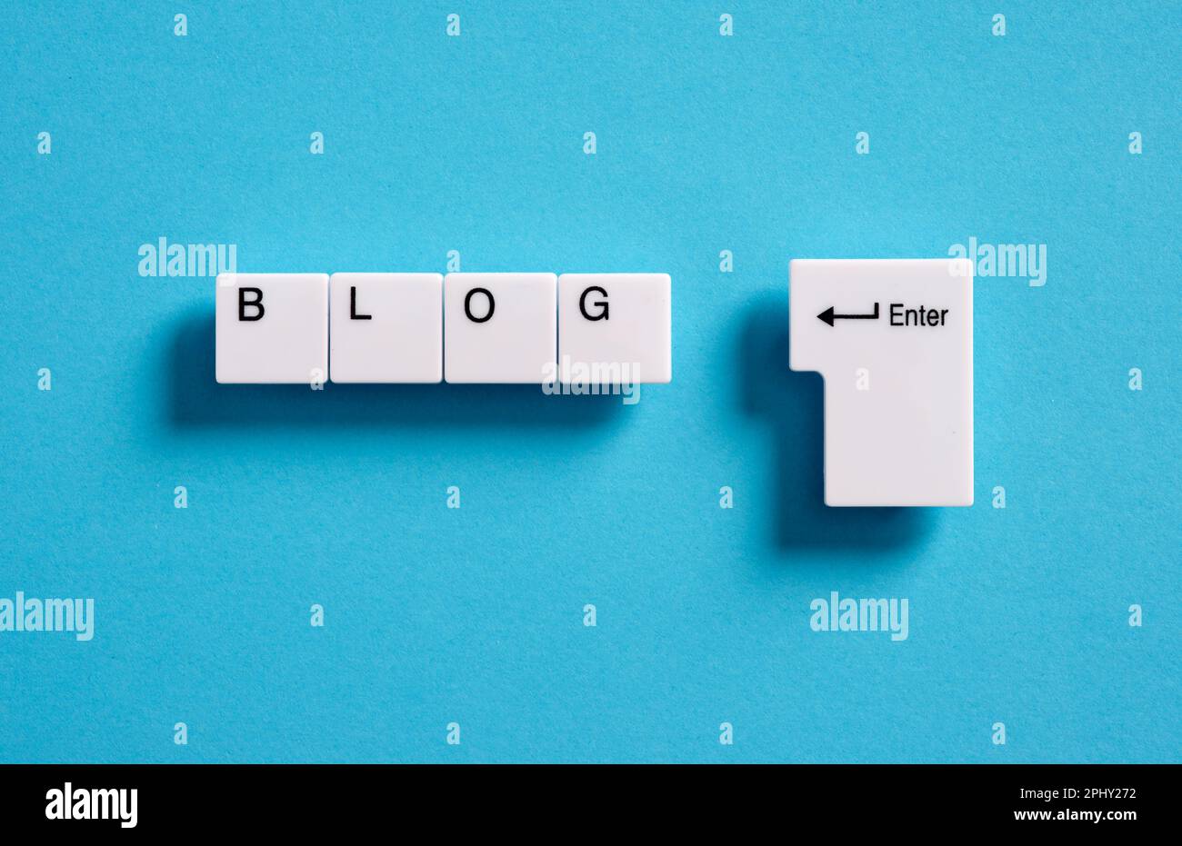 Online blogging concept. Computer keyboard keys with the word blog ...