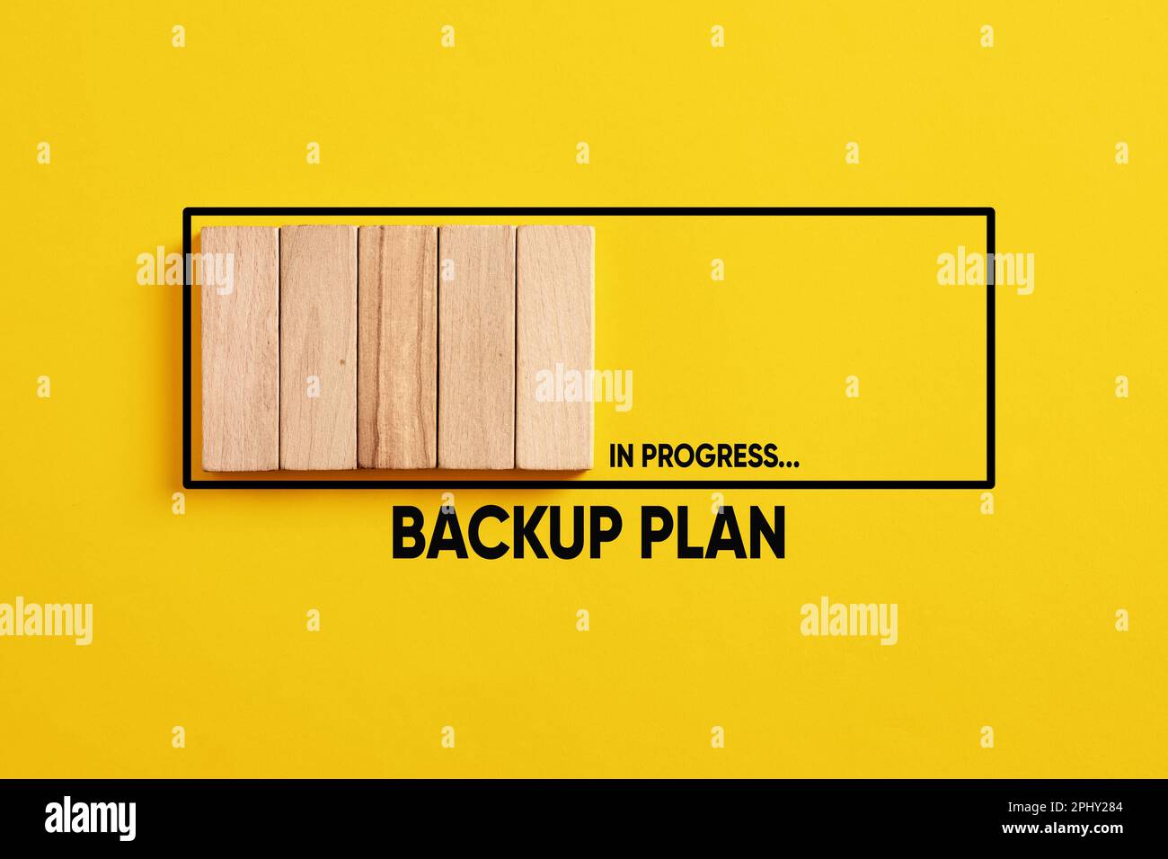 Putting the alternative backup plan in progress in business concept ...