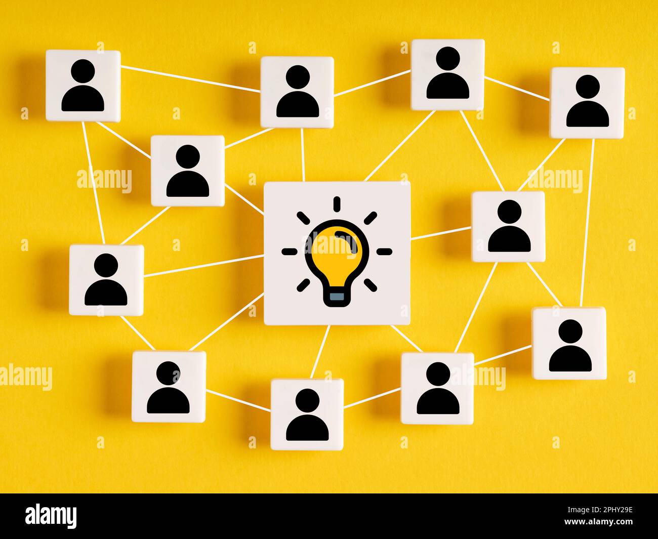 Teamwork and collaboration in creative idea development. Brainstorming ...