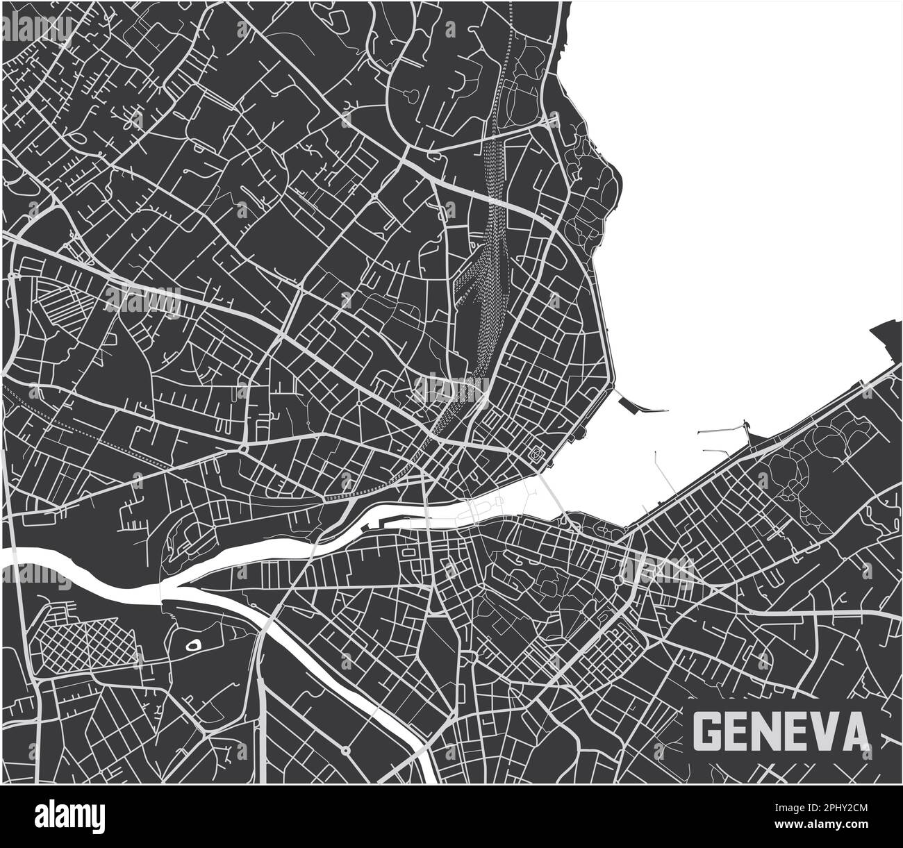 Downtown lake geneva Stock Vector Images - Alamy