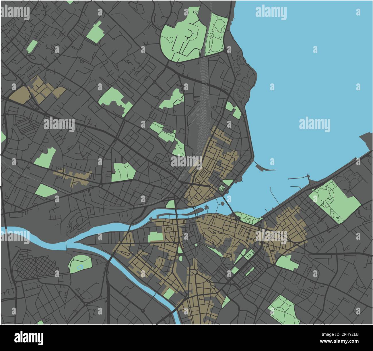 Geneva vector map with dark colors Stock Vector Image & Art - Alamy