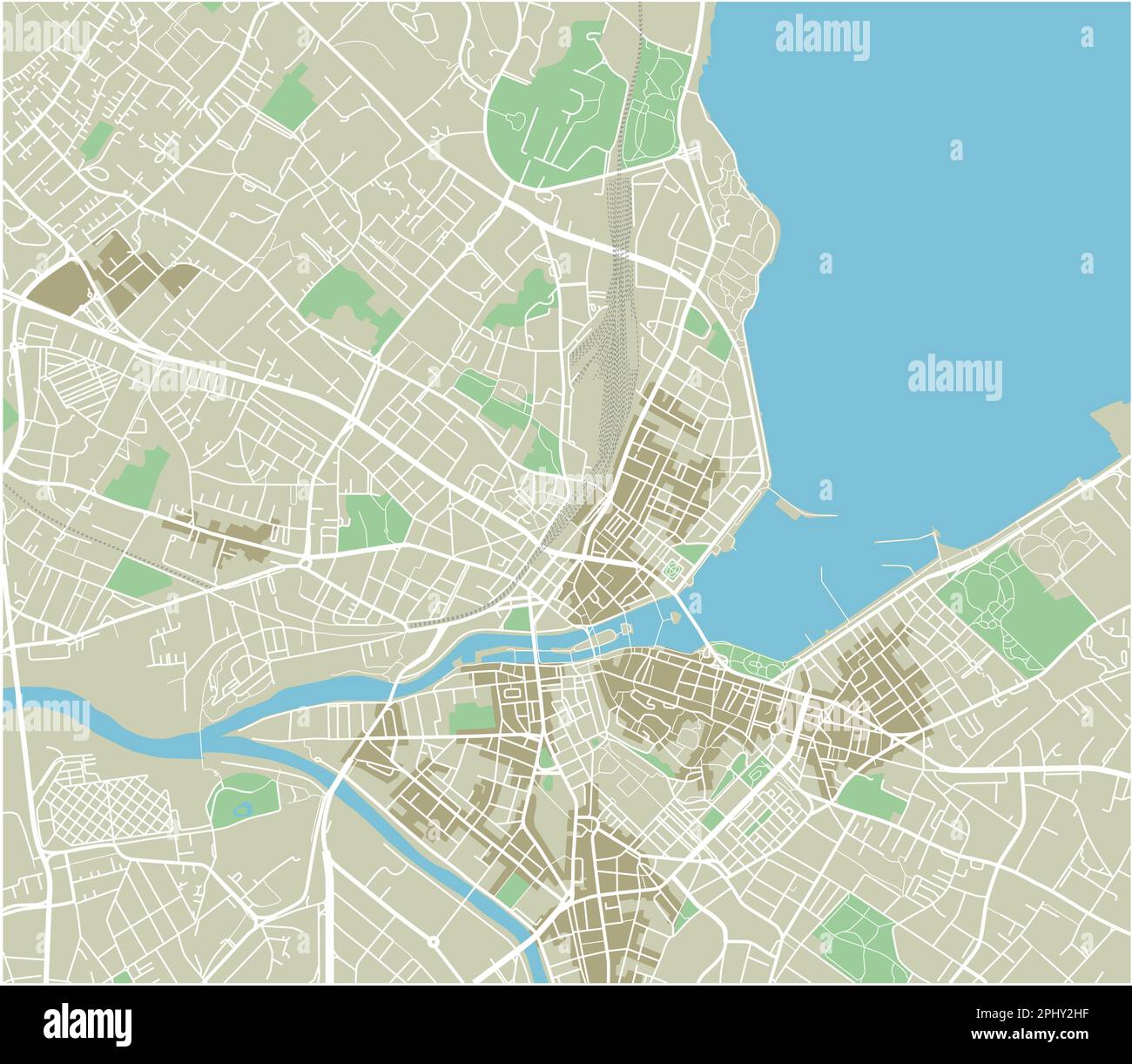 Vector city map of Geneva with well organized separated layers Stock ...