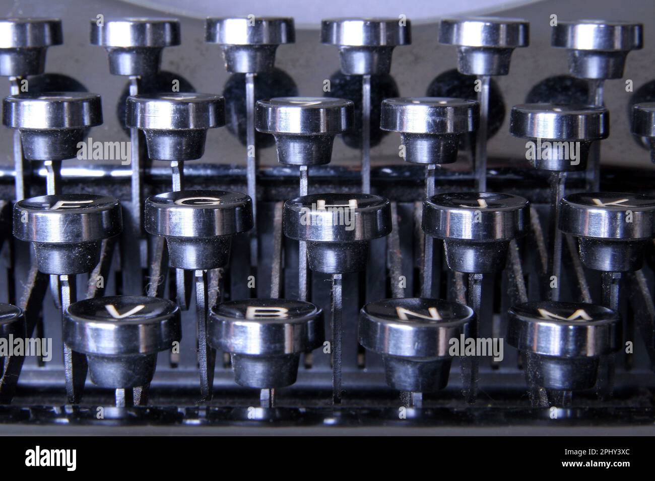 old mechanical black typewriter, keyboard Stock Photo - Alamy