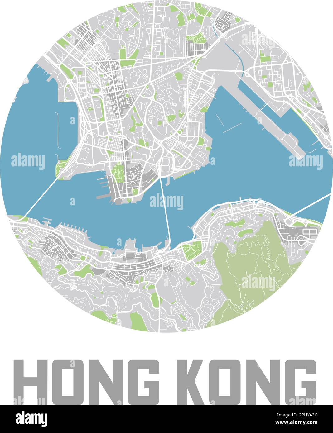 Minimalistic Hong Kong city map icon Stock Vector Image & Art - Alamy