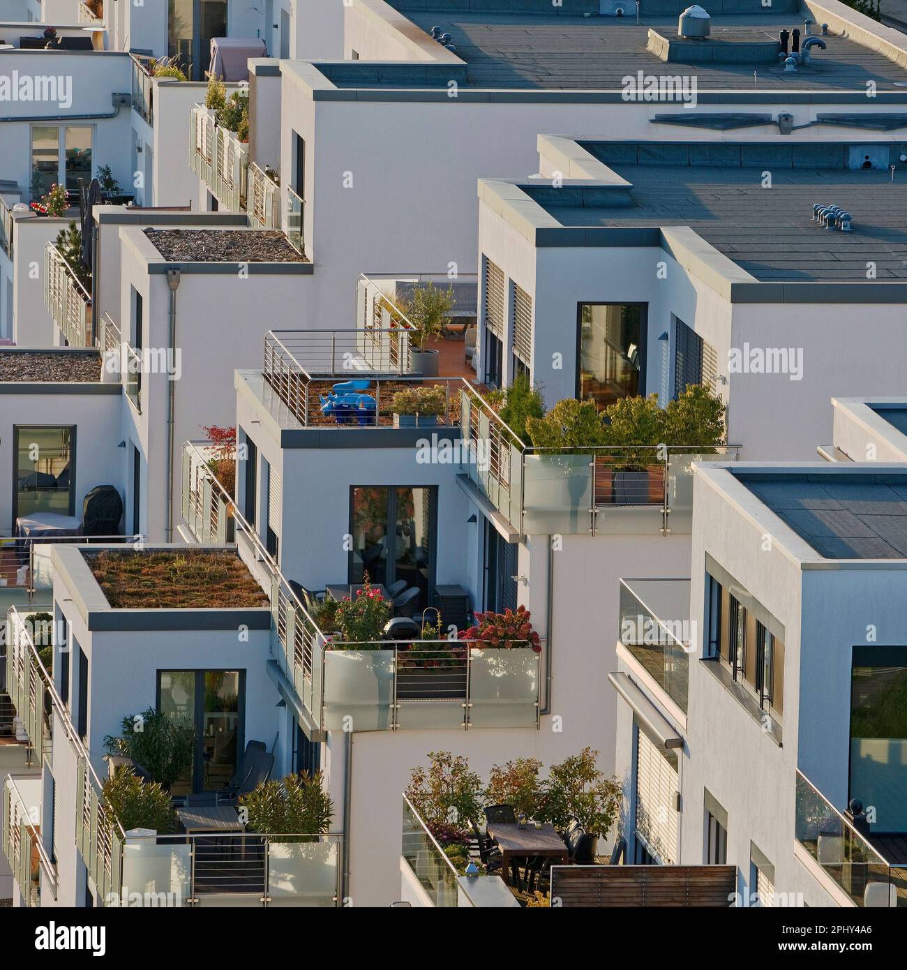 modern and new residential development at the Phoenix Lake, Germany ...