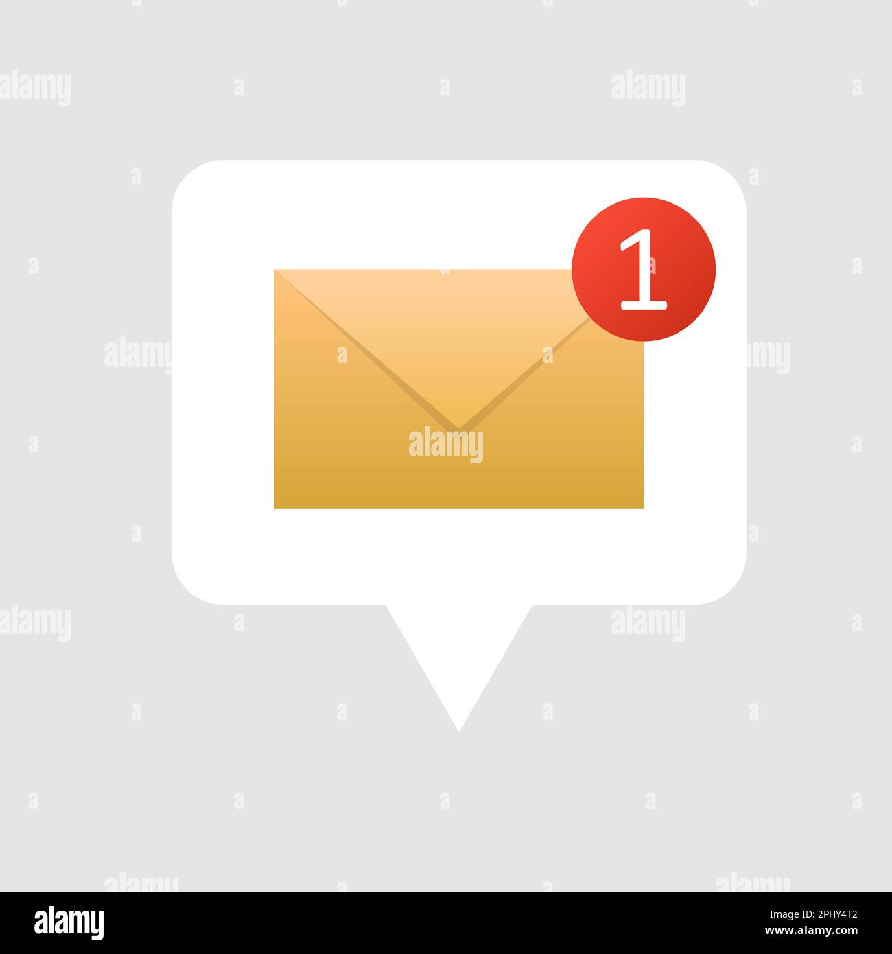 Envelope one message. Vector illustration. stock image. EPS 10 Stock ...