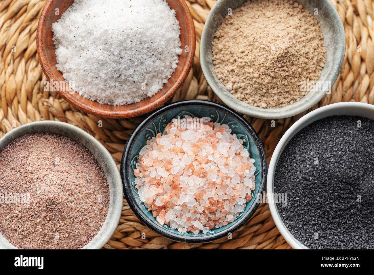 Assorted speciality salt, himalayan pink salt, italian black truffle ...