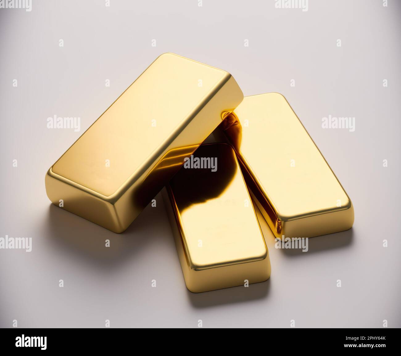 Set of gold bar isolated on white background Stock Photo - Alamy