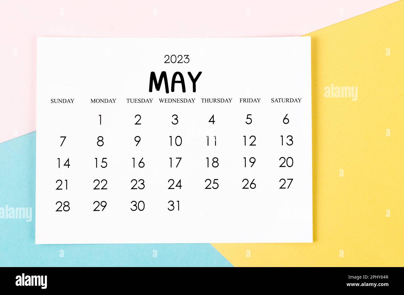 May 2023 Monthly calendar on beautiful background Stock Photo - Alamy