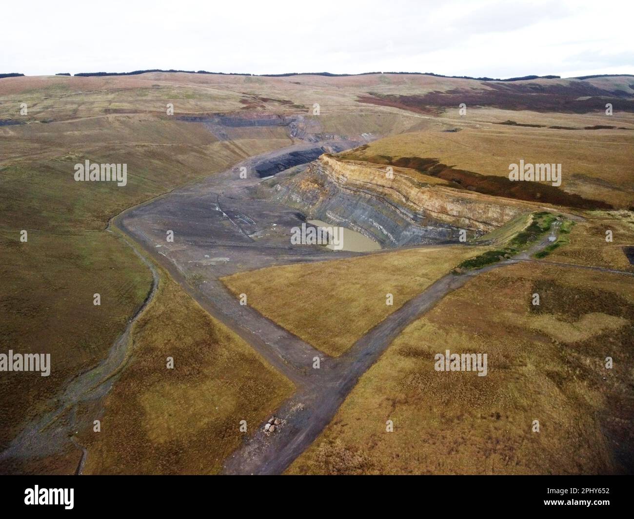 Glenmuckloch open cast mine the site of Hydro X Prix Electric off road ...