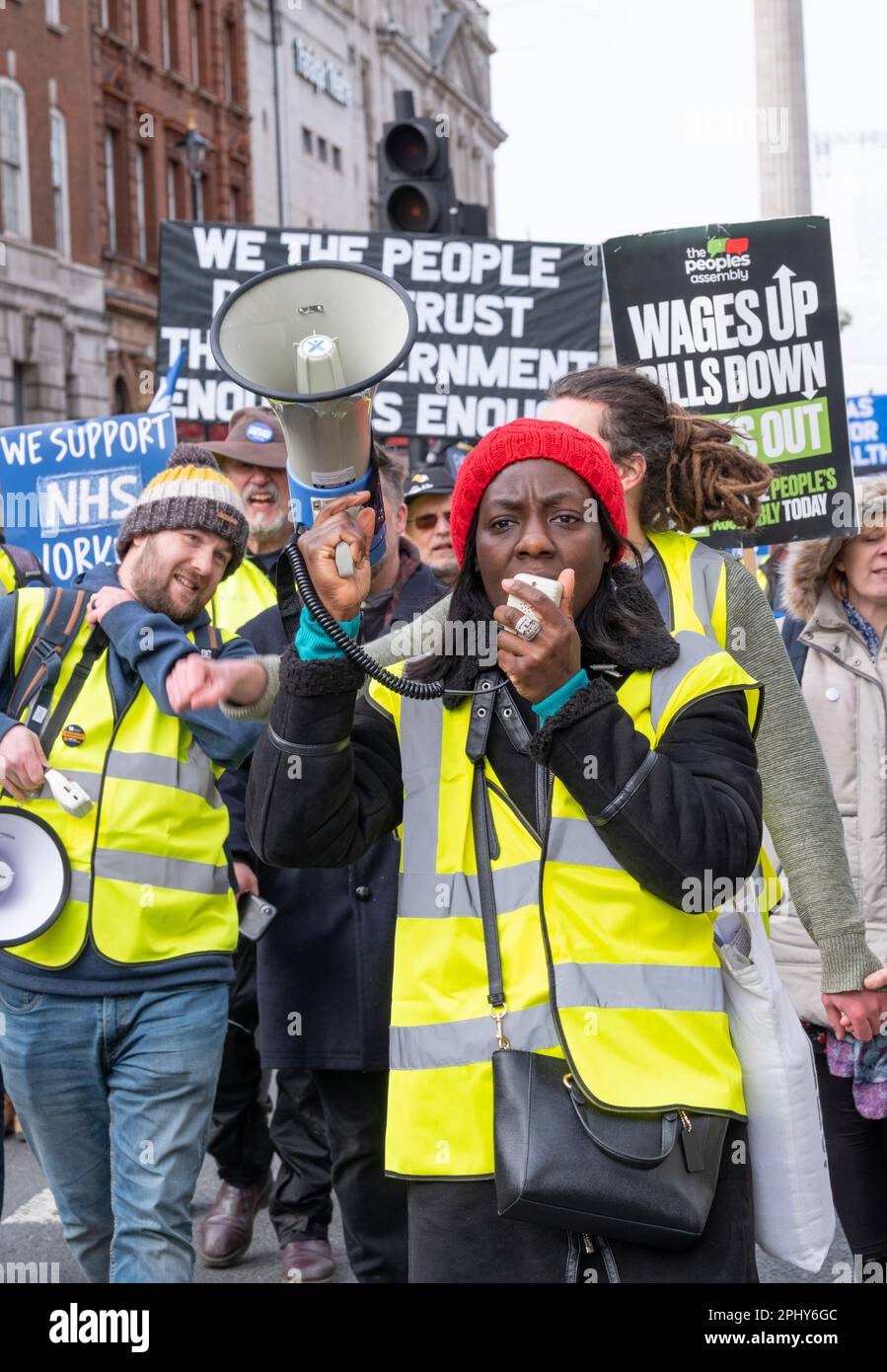 Protesters at the SOS NHS National Demo in London, supporting striking ...