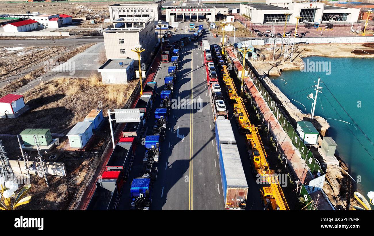 Tacheng. 29th Mar, 2023. This aerial photo taken on March 29, 2023 ...