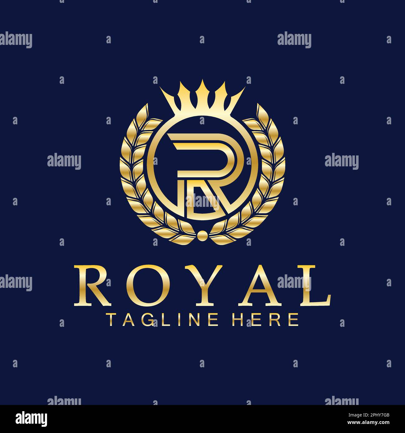 R initial royal crown logo. Royal, King, queen luxury symbol. Font ...