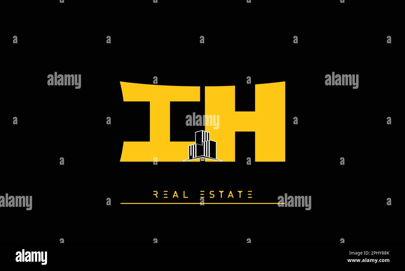 Real Estate letters Initials Monogram logo IH , HI Stock Vector Image ...