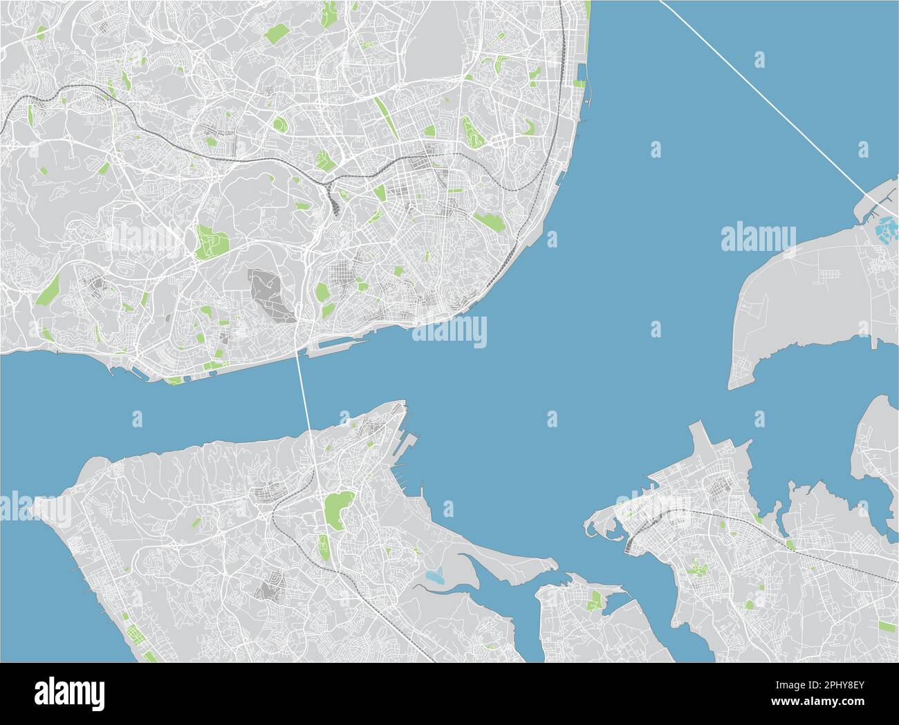 Vector city map of Lisbon with well organized separated layers Stock ...