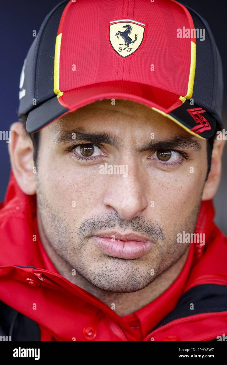SAINZ Carlos (spa), Scuderia Ferrari SF-23, portrait during the Formula 1 Rolex Australian Grand ...