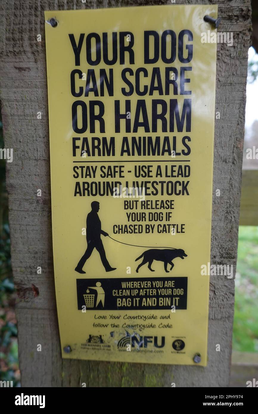 NFU sign warning dog owners to keep their pets away from farm livestock ...
