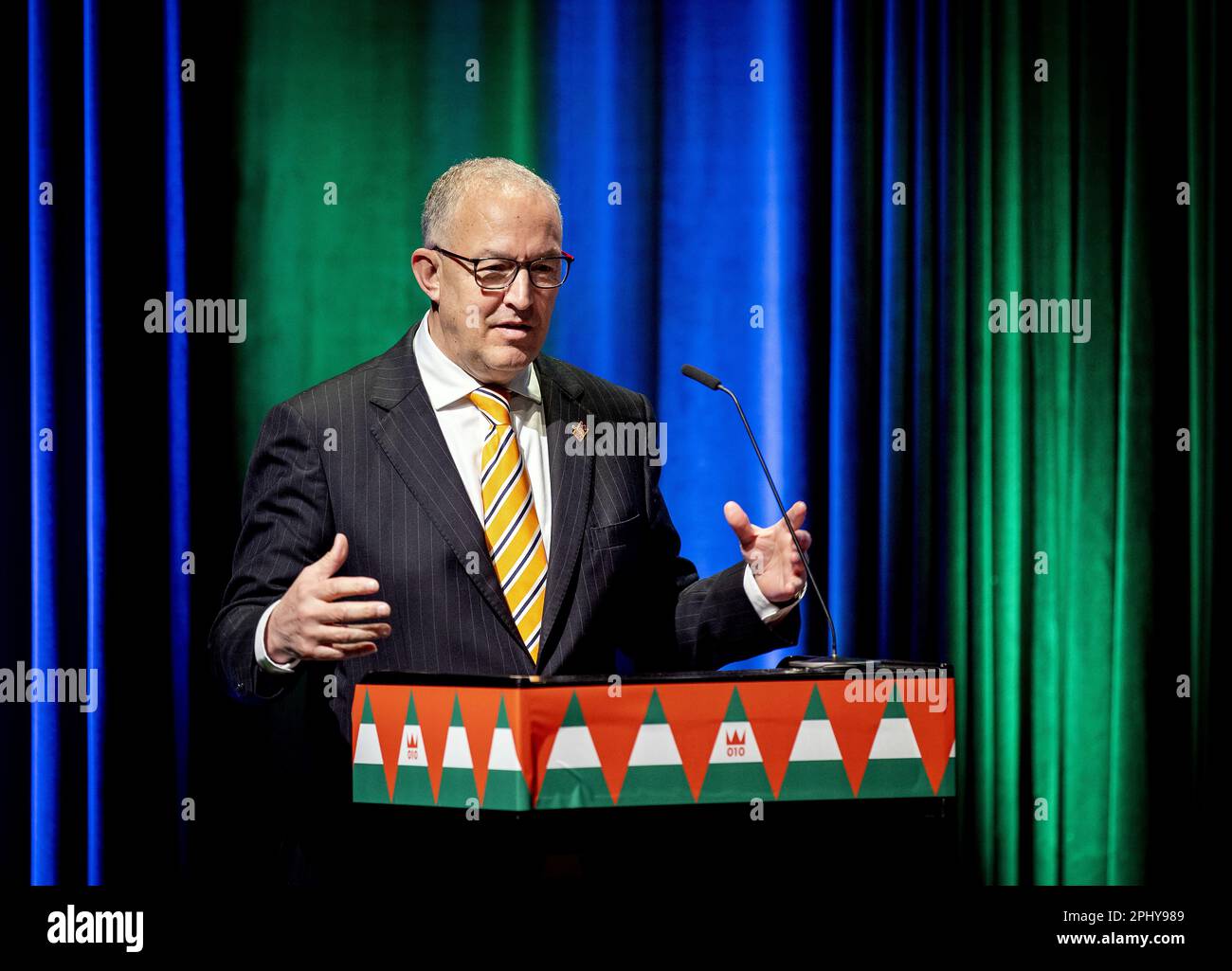 Rotterdam, Netherlands. 30th March, 2023. - Mayor Ahmed Aboutaleb of ...