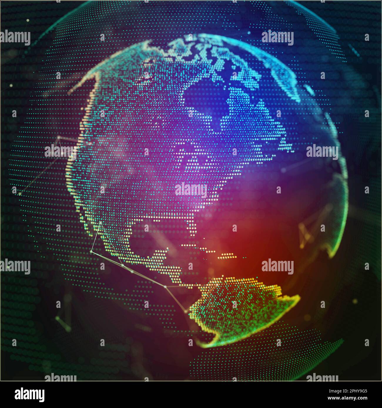 Earch globe, world map point, line, composition representing global ...