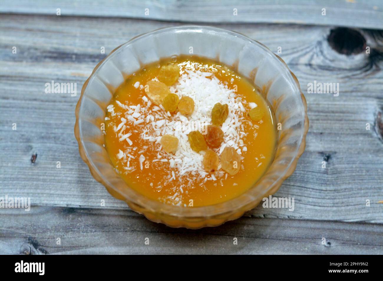 Ramadan sweet Arabian dessert recipe made from Qamar Al-Din (dried and ...