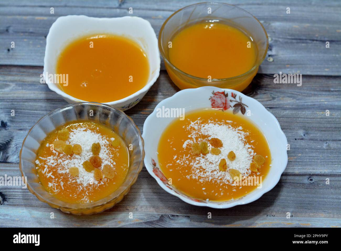 Ramadan sweet Arabian dessert recipe made from Qamar Al-Din (dried and ...