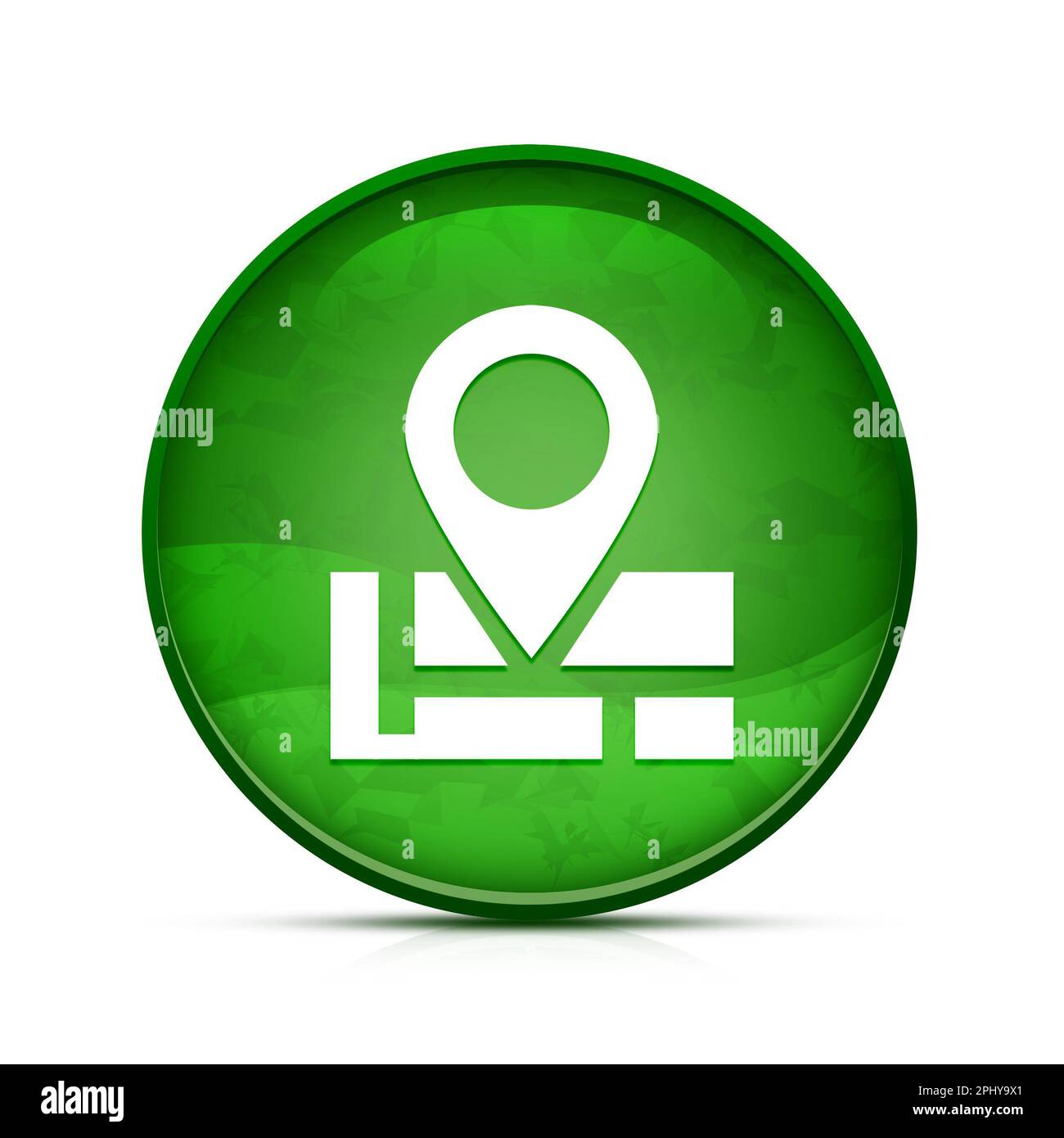 Address icon on classy splash green round button Stock Photo - Alamy