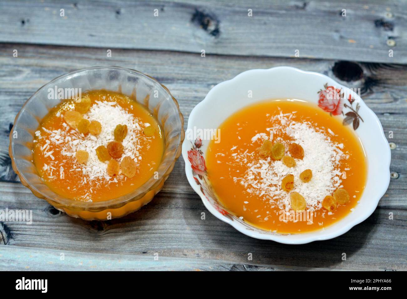 Ramadan sweet Arabian dessert recipe made from Qamar Al-Din (dried and ...