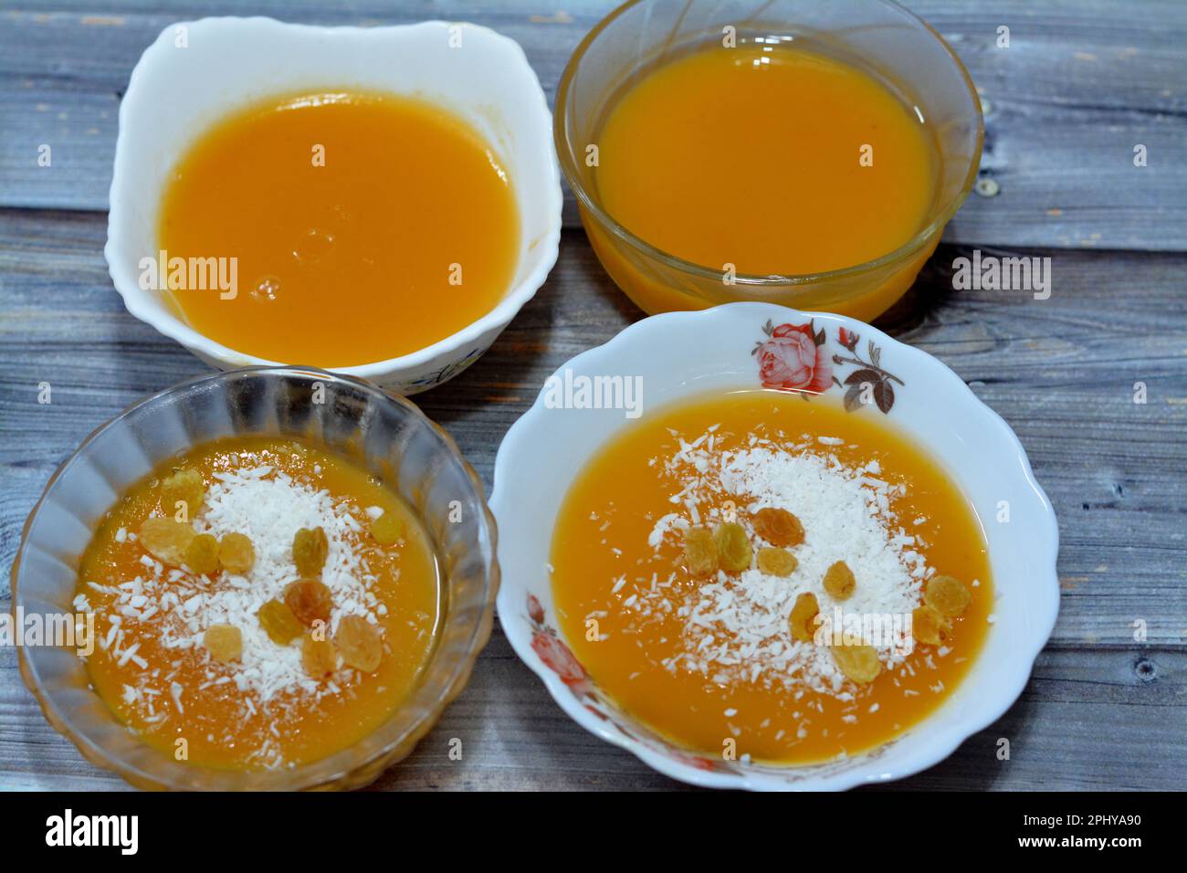 Ramadan sweet Arabian dessert recipe made from Qamar Al-Din (dried and ...