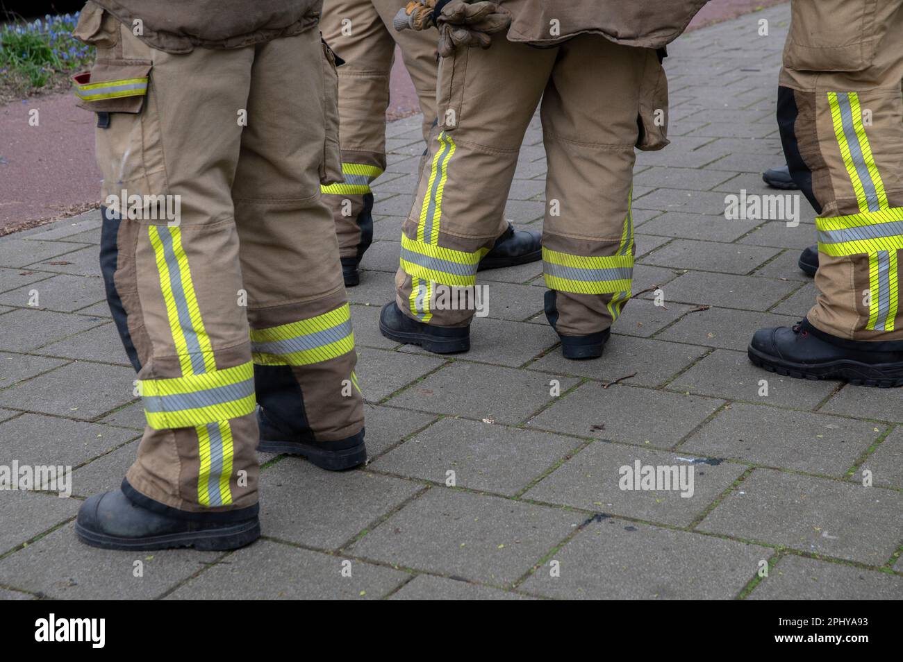 Feet Of Fire Department Employees At Amsterdam The Netherlands 29-3 ...