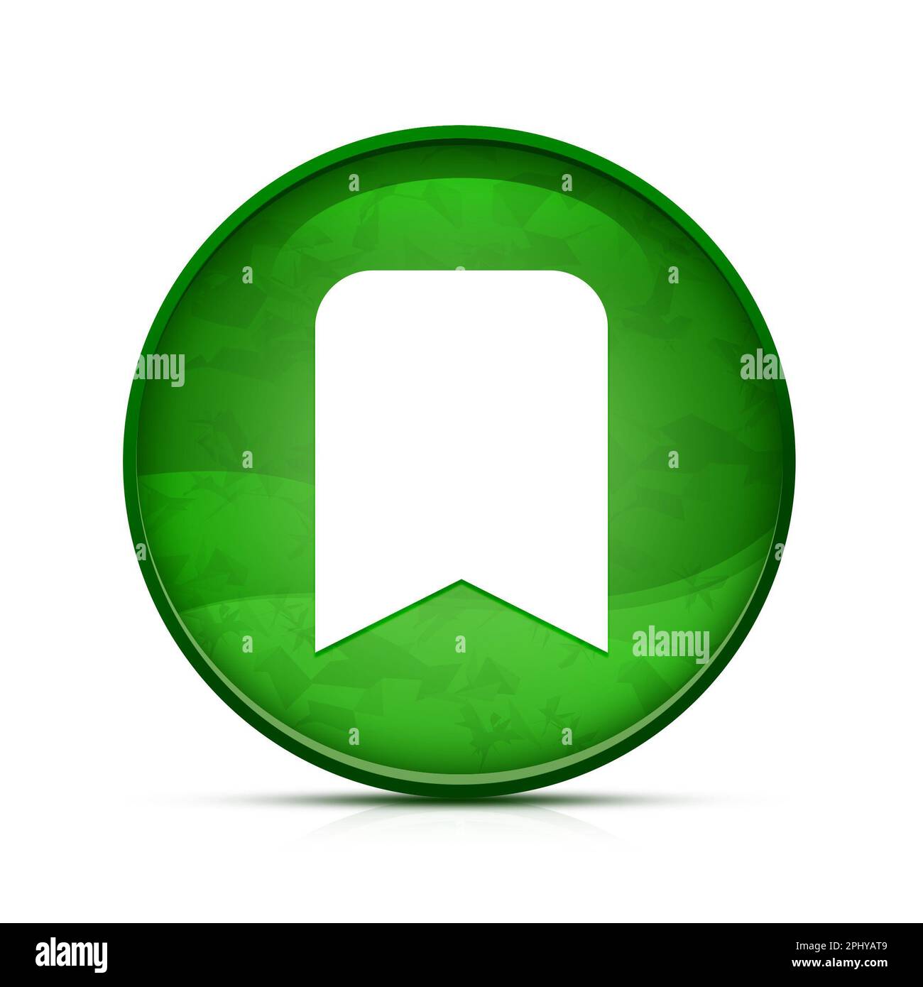 Bookmark icon on classy splash green round button Stock Photo - Alamy