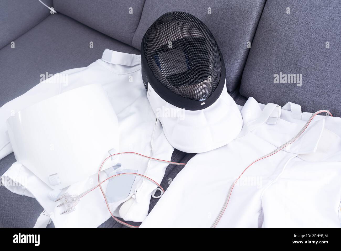 Fencing mask sword gloves hi-res stock photography and images - Alamy