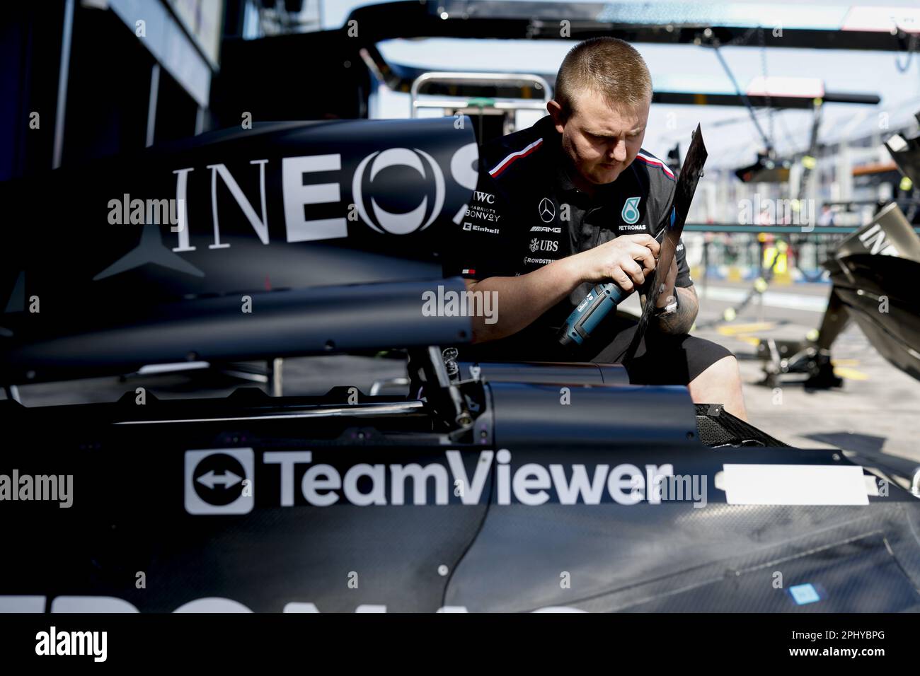 Mercedes AMG F1 Team mechanic, mecanicien, mechanics during the Formula ...