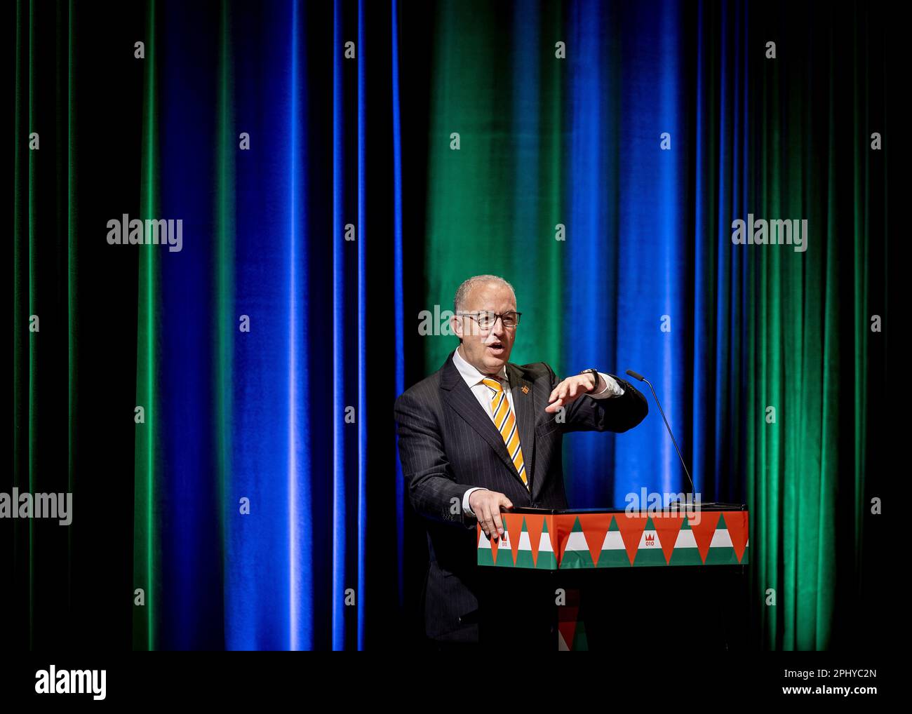Rotterdam, Netherlands. 30th March, 2023. - Mayor Ahmed Aboutaleb of ...