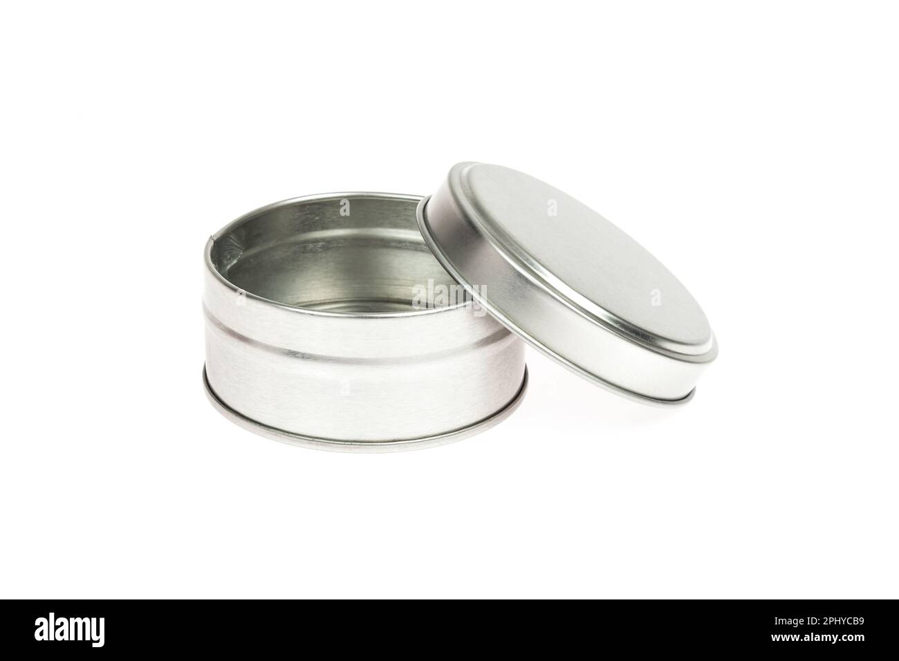 Metal Container With Lid, For Multiple Uses; Photo On White Background ...