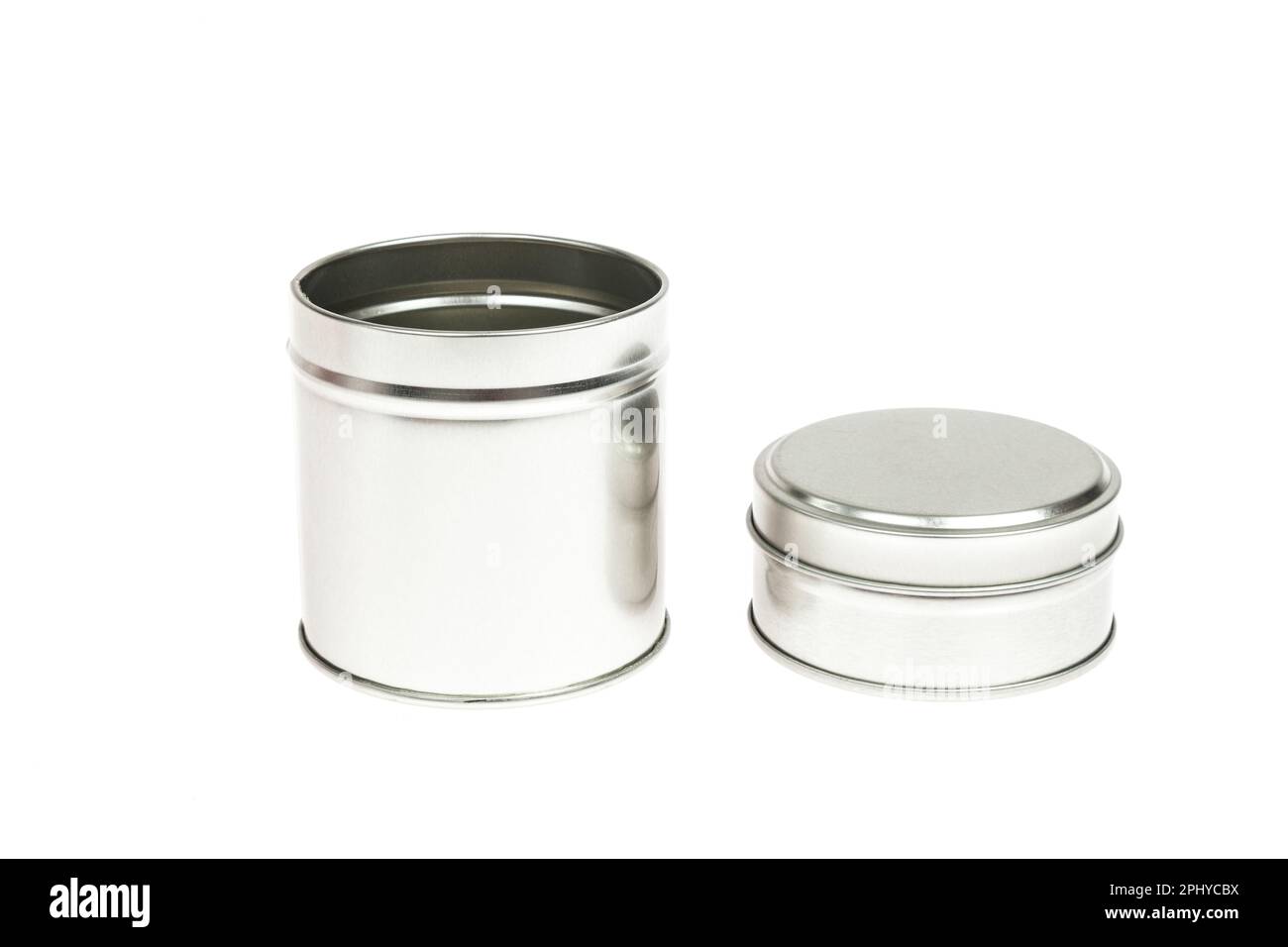 Metal Container With Lid, For Multiple Uses; Photo On White Background ...