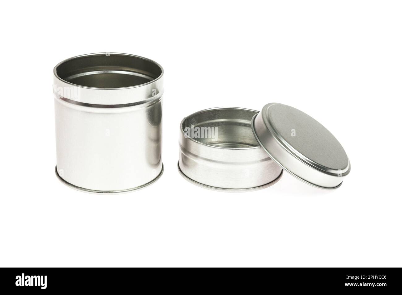 Metal Container With Lid, For Multiple Uses; Photo On White Background ...