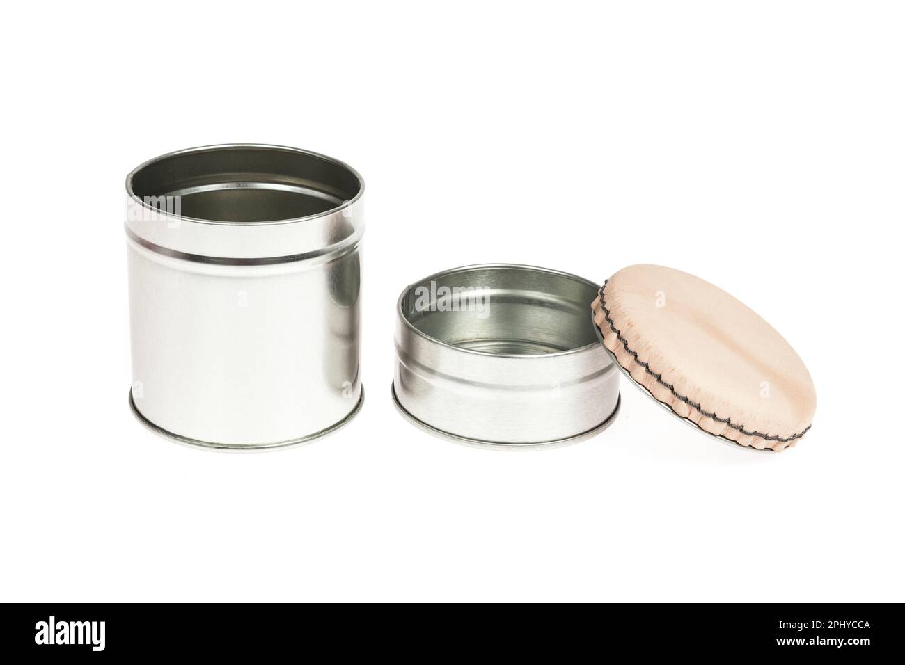 Metal Container With Lid, For Multiple Uses; Photo On White Background ...