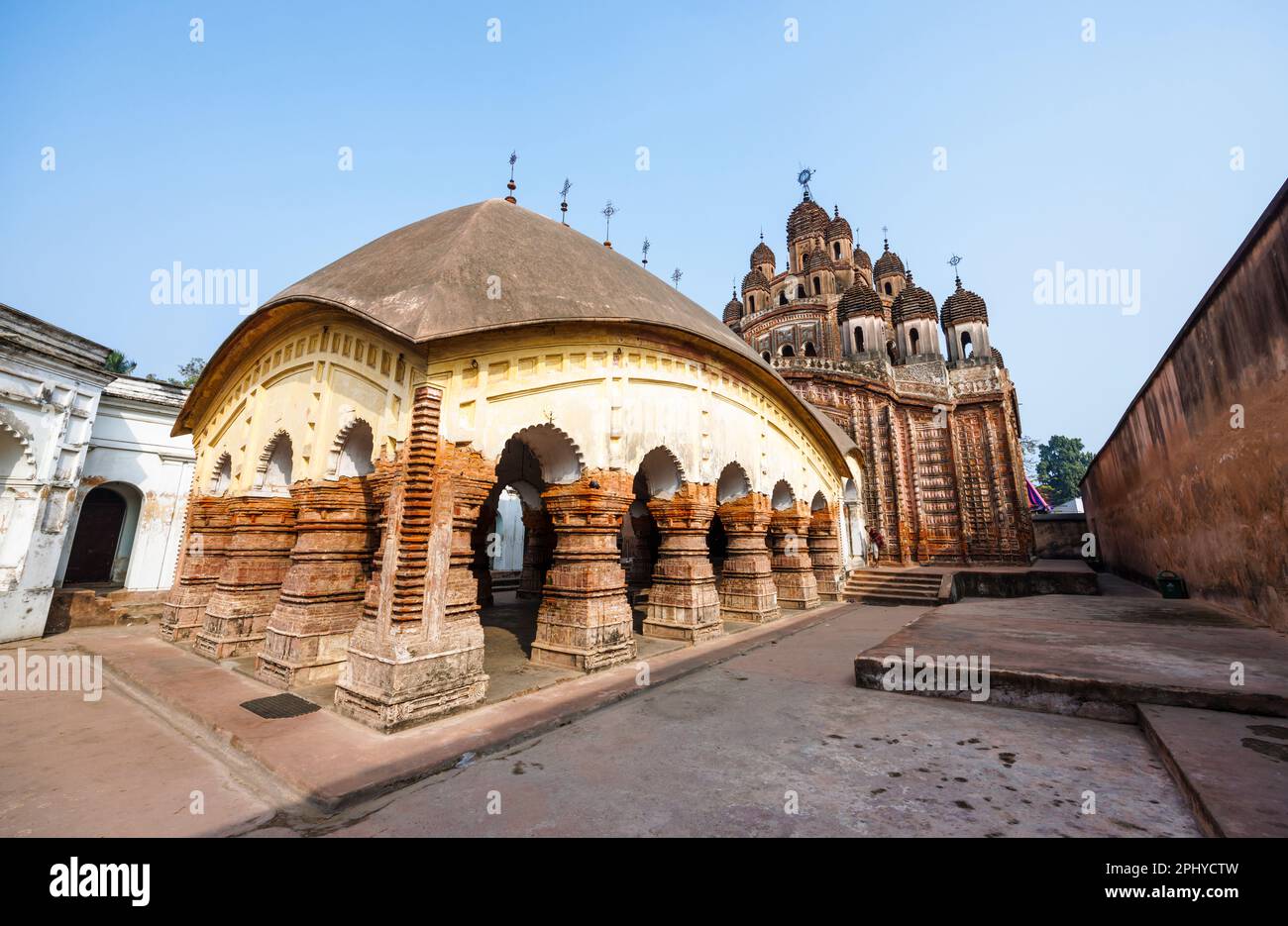 A Char–Chala (four sloped roofs) mandap in front of Lalji Temple in the ...