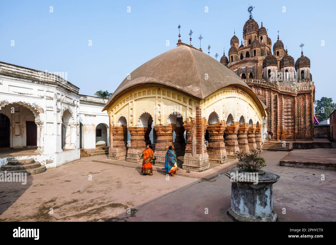 A Char–Chala (four sloped roofs) mandap in front of Lalji Temple in the ...