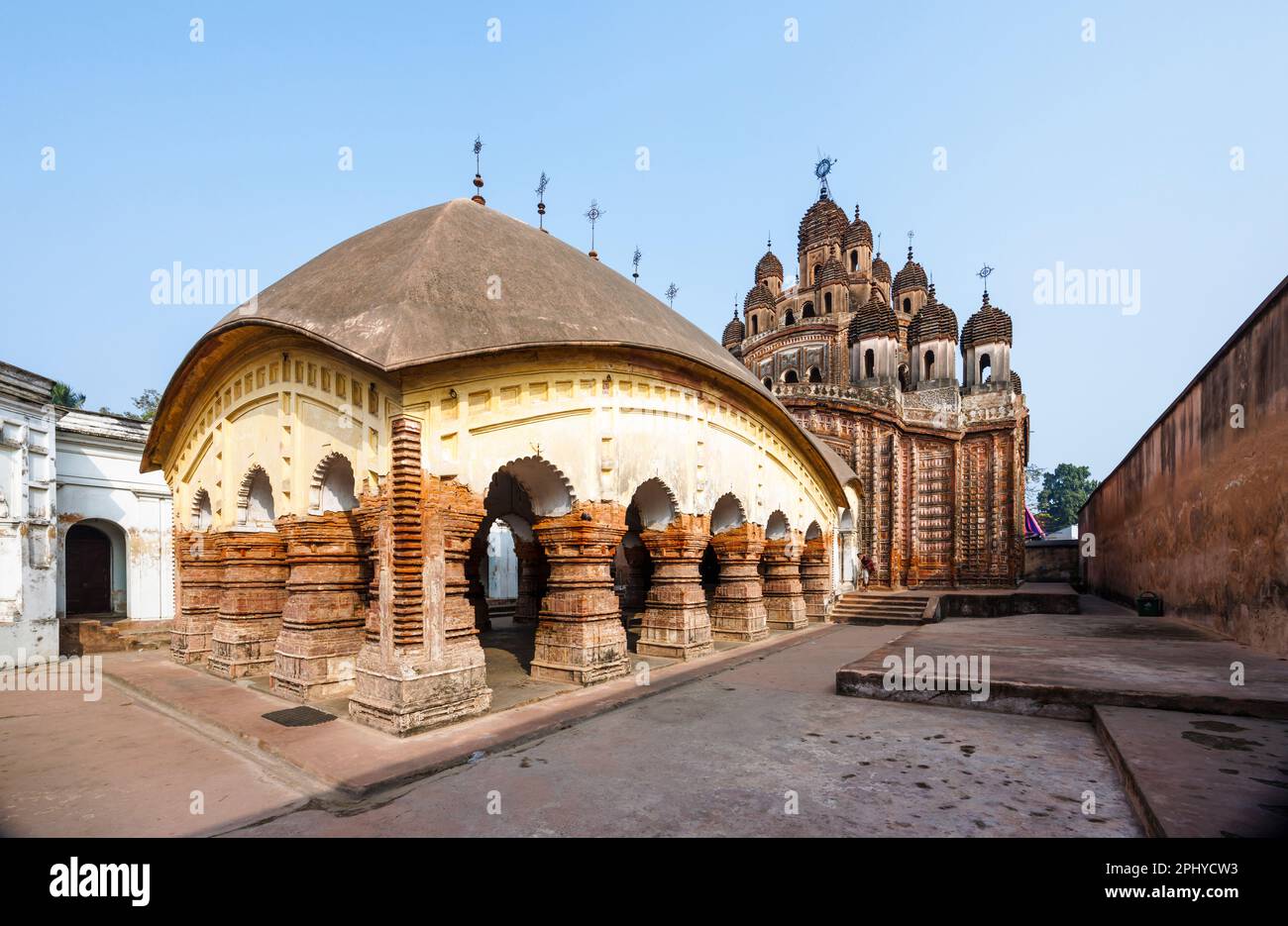 A Char–Chala (four sloped roofs) mandap in front of Lalji Temple in the ...