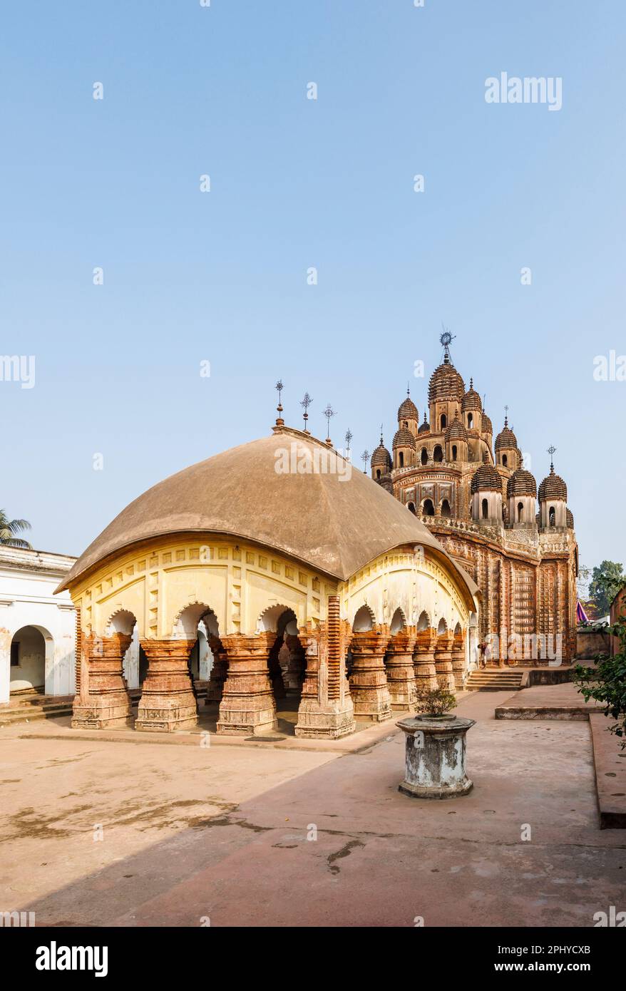 A Char–Chala (four sloped roofs) mandap in front of Lalji Temple in the ...