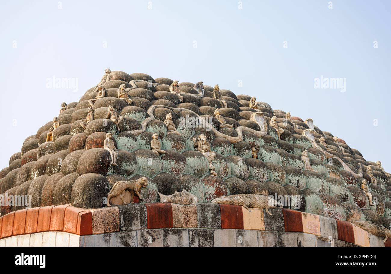 Roof detail of Girigobardhana Temple in the Kalna Rajbari Complex of ...