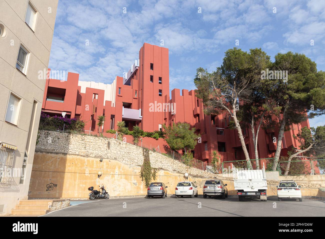 CALPE, SPAIN-DECEMBER 22, 2021: La Muralla Roja House (Red Wall House ...