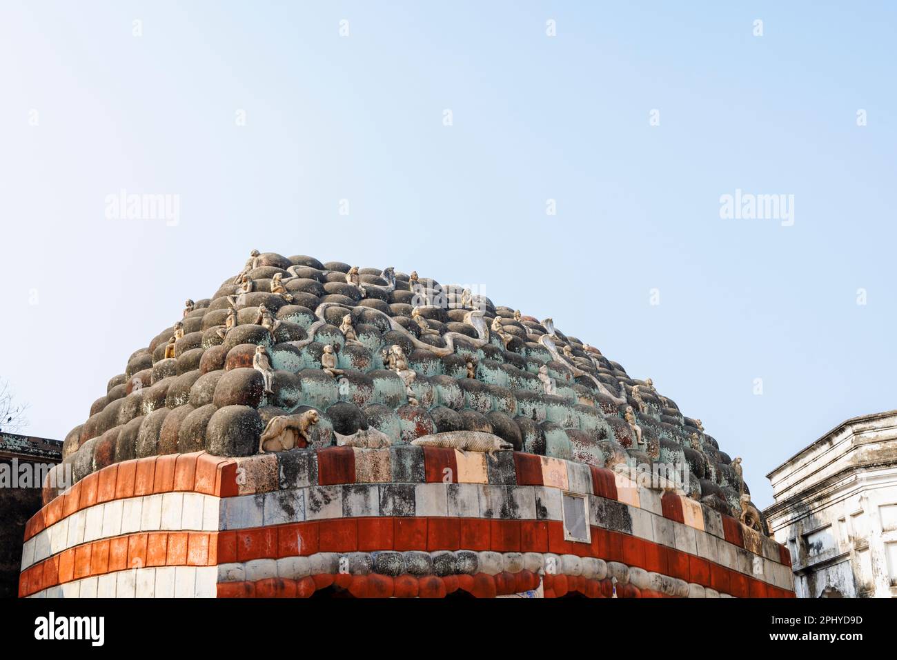 Roof detail of Girigobardhana Temple in the Kalna Rajbari Complex of ...