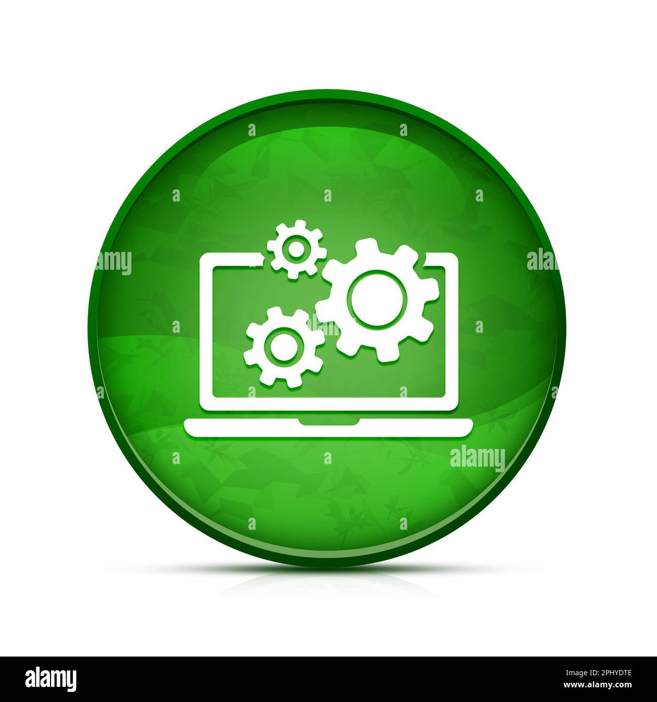 Green mechanical gears icon hi-res stock photography and images - Alamy