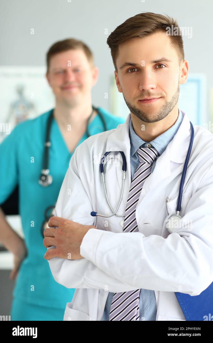 Portrait of two men in healthcare profession Stock Photo - Alamy