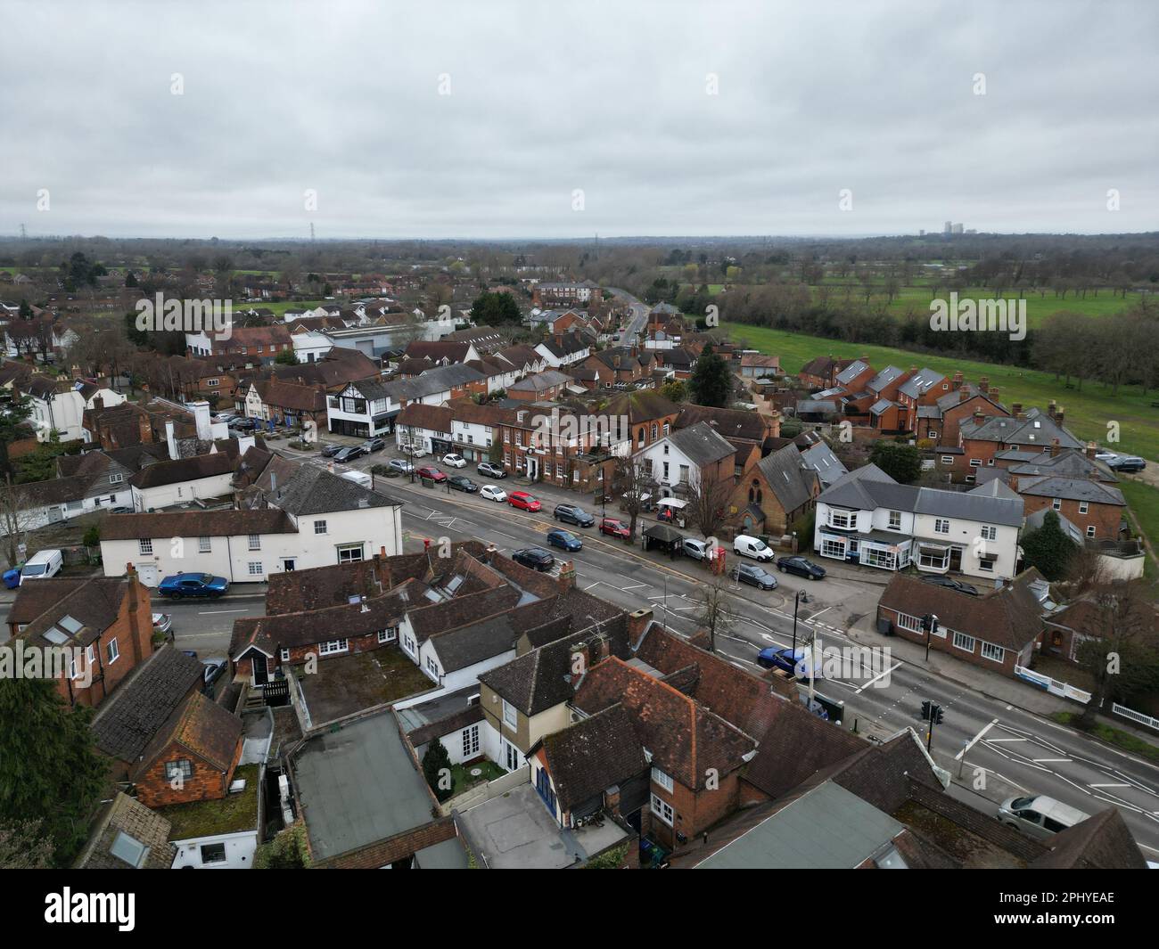 Aerial view ripley village hi-res stock photography and images - Alamy